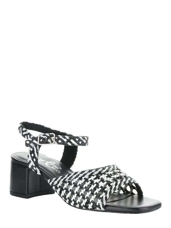 BOS. & CO. Wendi Ankle Strap Sandal - Black/white Mix