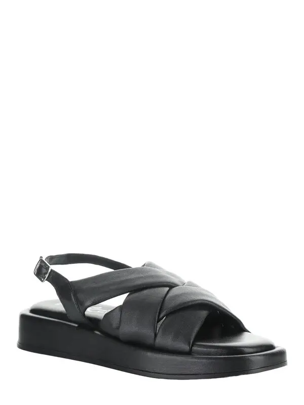 BOS. & CO. Brixin Slingback Platform Wedge Sandal - Black