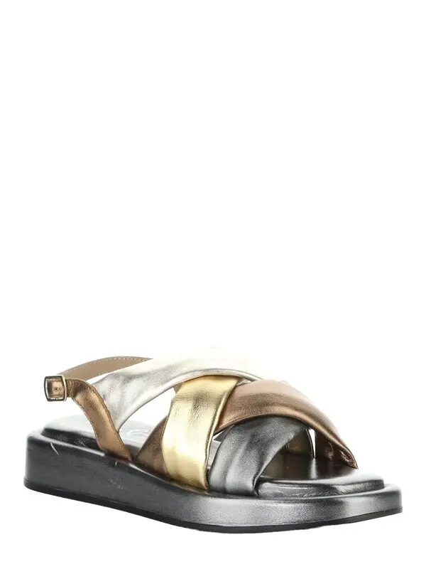 BOS. & CO. Brixin Slingback Platform Wedge Sandal - Pewter
