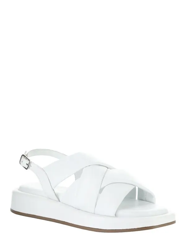 BOS. & CO. Brixin Slingback Platform Wedge Sandal - White