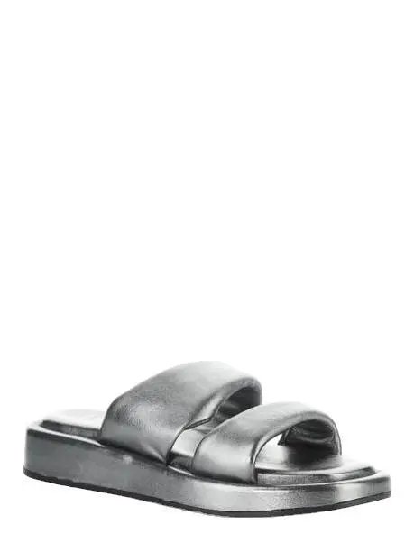 BOS. & CO. Bayla Platform Wedge Slides - Pewter Multi