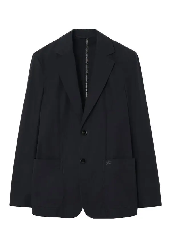 Burberry Technical Cotton Tailored Jacket - Navy