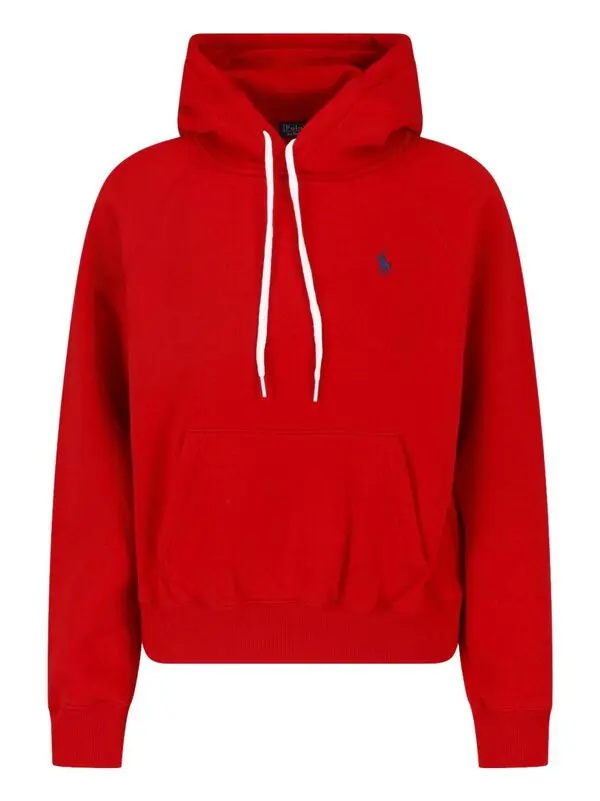 Fear Of God Stone Island Cotton Logo Hoodie - Red