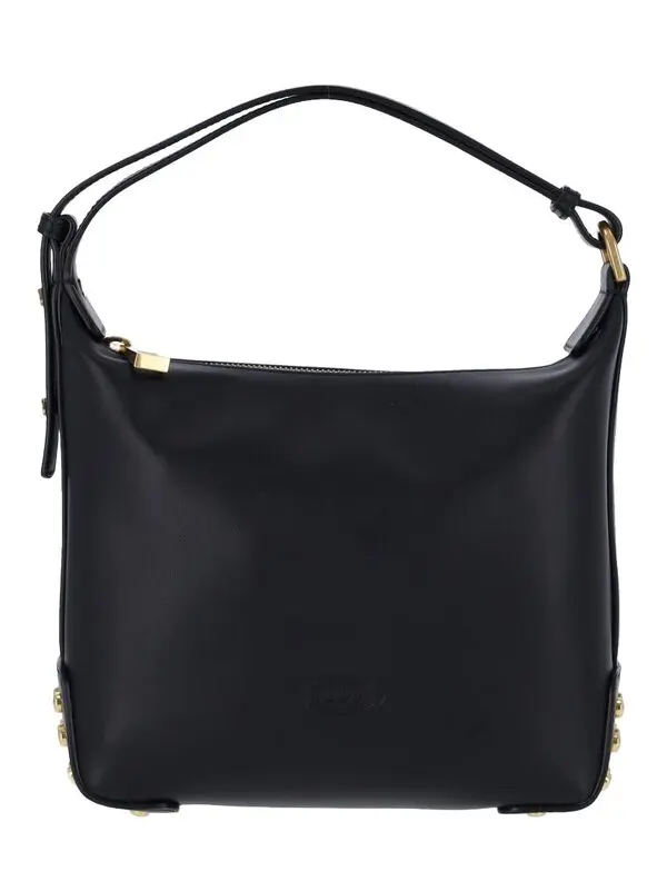 TOD'S Shoulder Bag With Metal Dots - Black