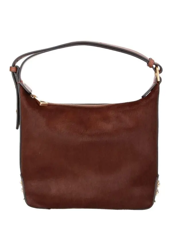 TOD'S Shoulder Bag With Metal Dots - Brown
