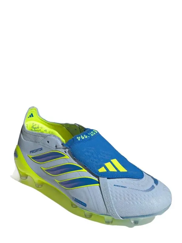 Adidas Predator Elite Fold-over Tongue Artificial Ground Soccer Cleats - Crystal Sky / Ray Blue / Team Solar Yellow 2