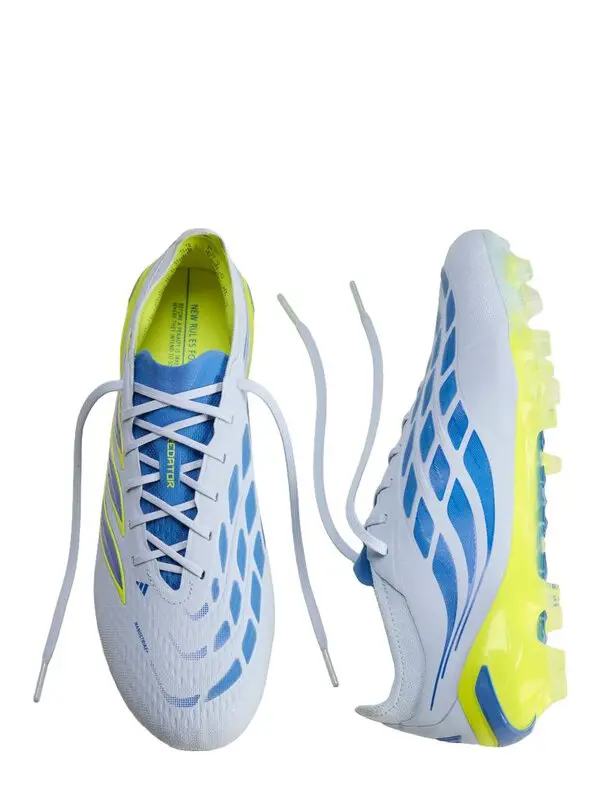 Adidas Predator Elite Firm Ground Soccer Cleats - Crystal Sky / Ray Blue / Team Solar Yellow 2