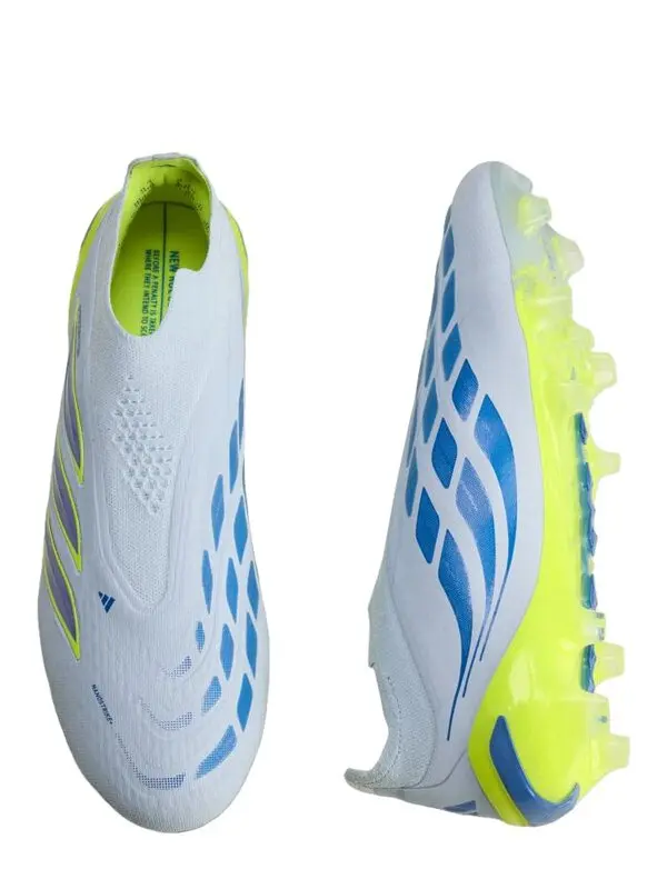 Adidas Predator Elite Laceless Firm Ground Soccer Cleats - Crystal Sky / Ray Blue / Team Solar Yellow 2