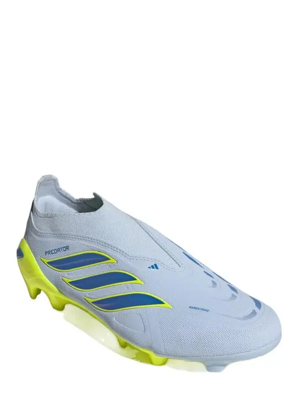 Adidas Predator League Laceless Firm Ground Soccer Cleats - Crystal Sky / Ray Blue / Team Solar Yellow 2