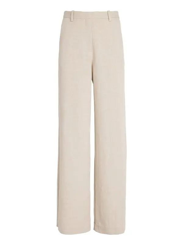 Maje Wide-leg Trousers - Beige