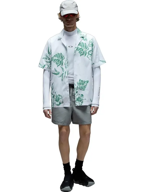 Oakley Hibiscus Breeze Shirt - White,green