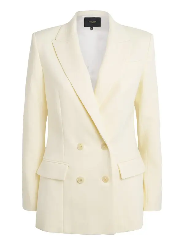 Maje Double-breasted Blazer - Yellow