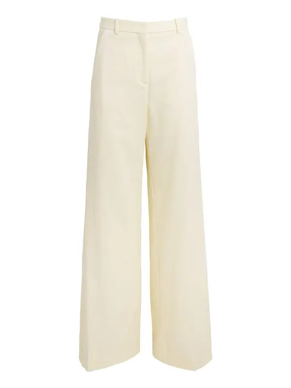 Maje Tailored Wide-leg Trousers - Yellow