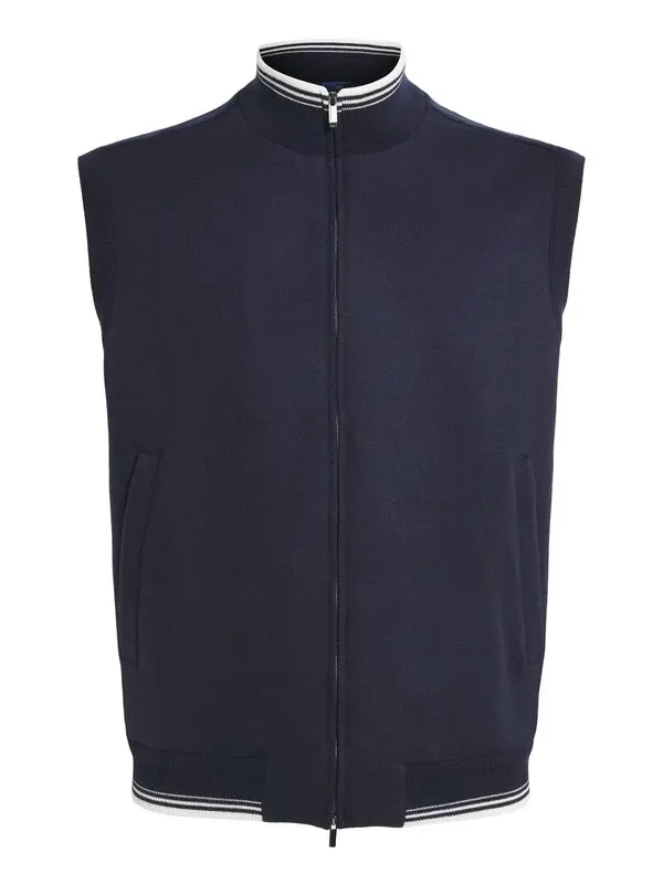 Paul & Shark Cashmere Gilet - Blue
