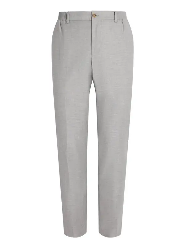 Pal Zileri Wool-blend Slim Trousers - Grey
