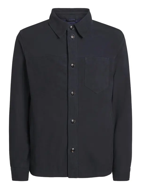 Pal Zileri Suede Overshirt - Navy