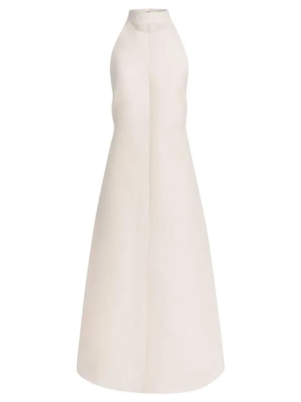 Bite Studios Wool-silk High-neck Maxi Dress - Ivory