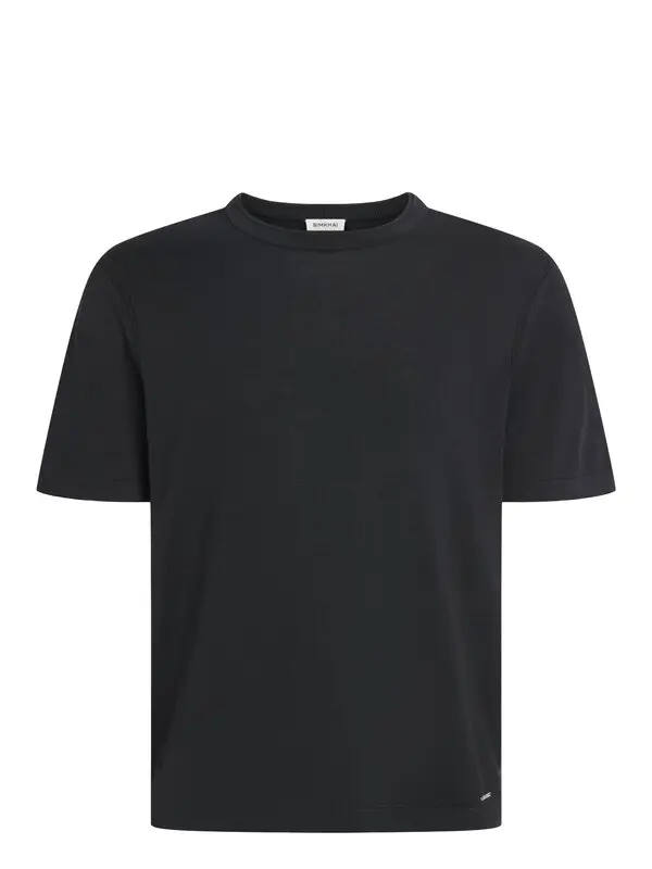 Simkhai Silk-blend Duke T-shirt - Black
