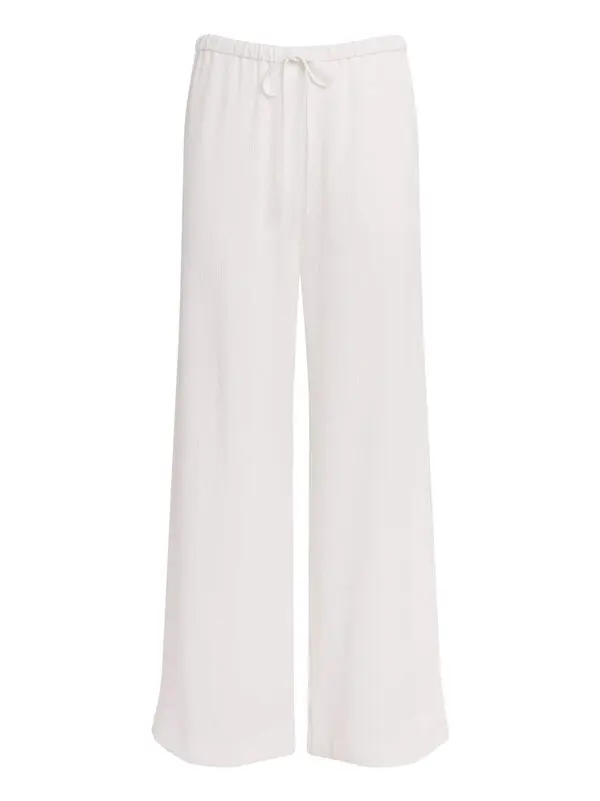 TOTEME Woven Stripe Wide-leg Trousers - White