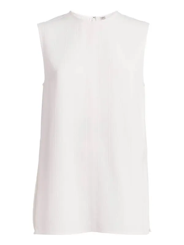 TOTEME Woven Stripe Tank Top - White