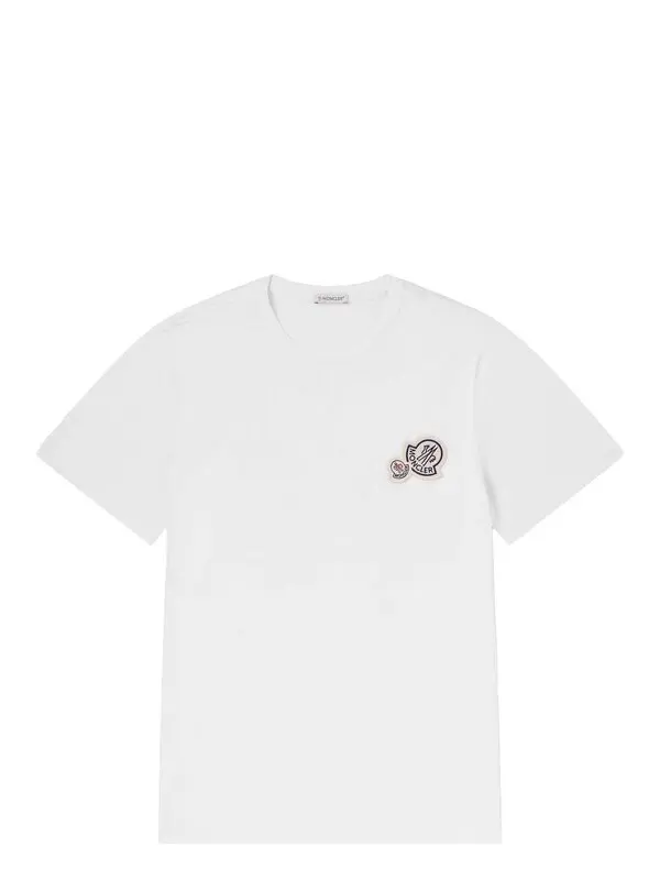 Moncler Logo-appliquéd Cotton-jersey T-shirt - White