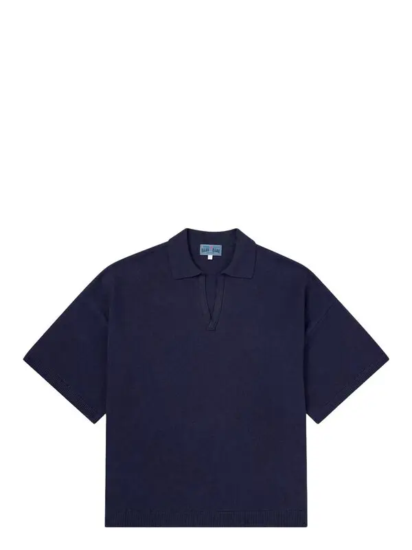 Blue Blue Japan Knitted Polo Shirt - Blue