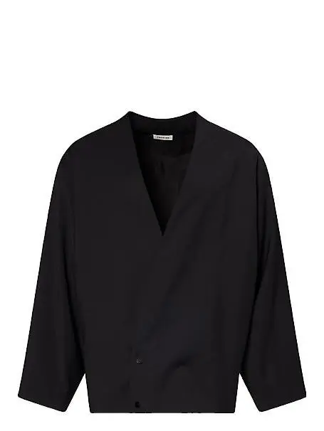 Fear Of God V-neck Wool Shirt - Black