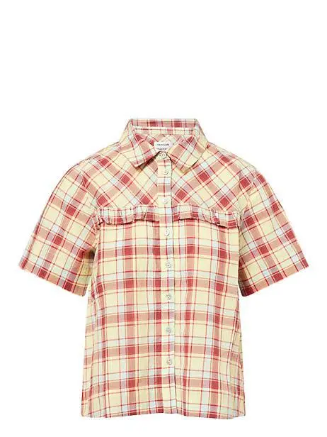 DAMSON MADDER Checked-print Cotton Shirt - Celery