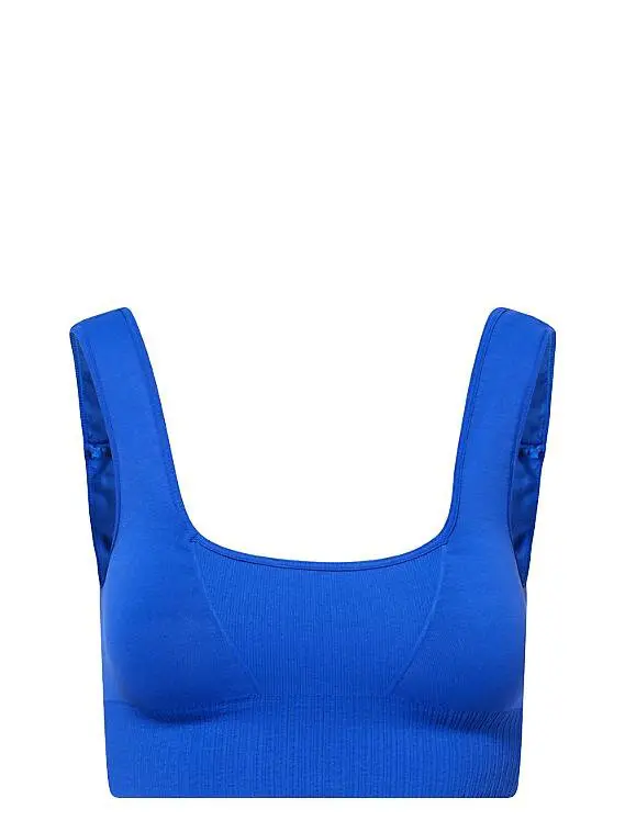 Free People Good Karma Square-neck Sports Bra - Electric Shock