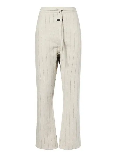 Fear Of God Pinstripe Flannel Trousers - Light Beige/black