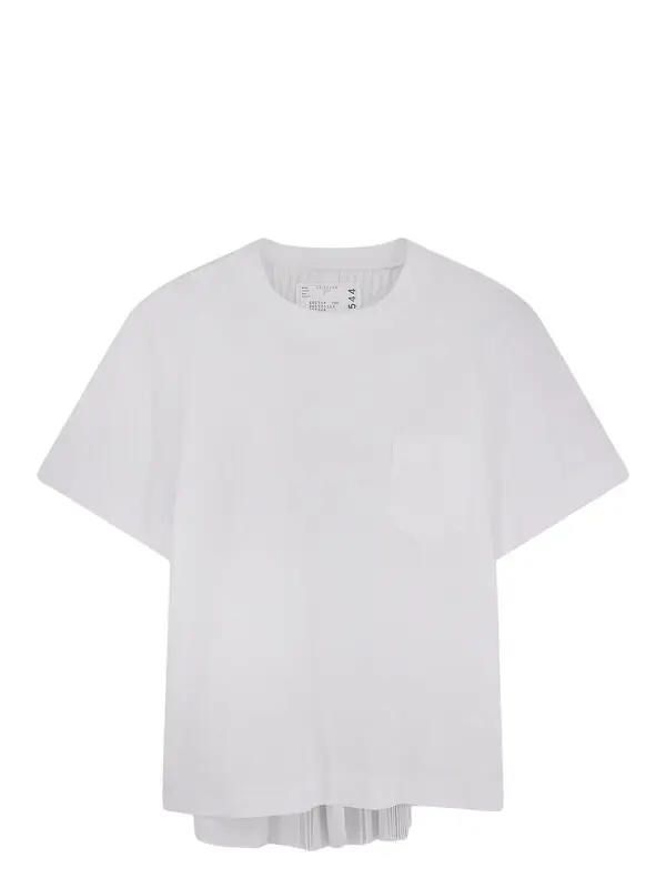 Sacai Cotton And Polyester T-shirt - White