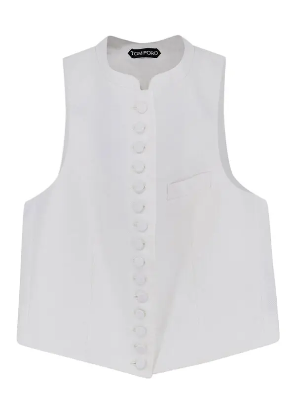 TOM FORD Cotton Vest - White