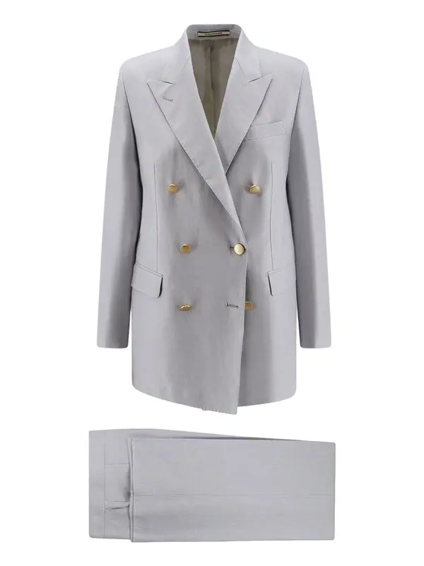 Tagliatore Jasmine Linen Suit - Grey