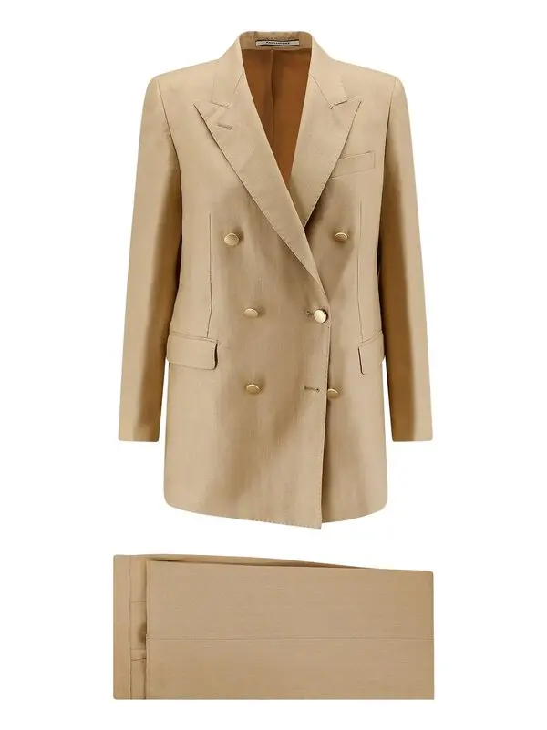 Tagliatore Jasmine Linen Suit - Beige