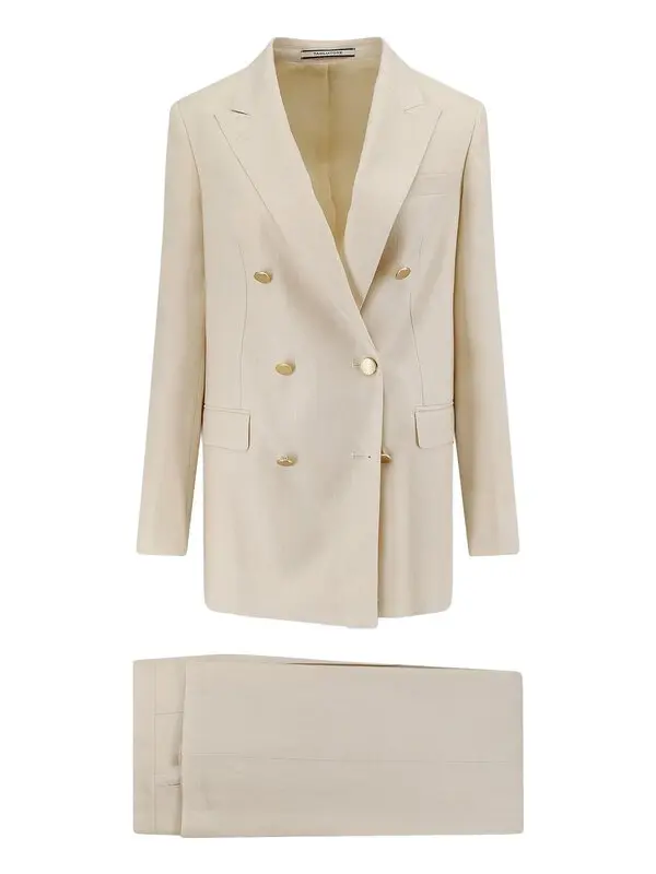 Tagliatore Jasmine Linen Suit - Beige