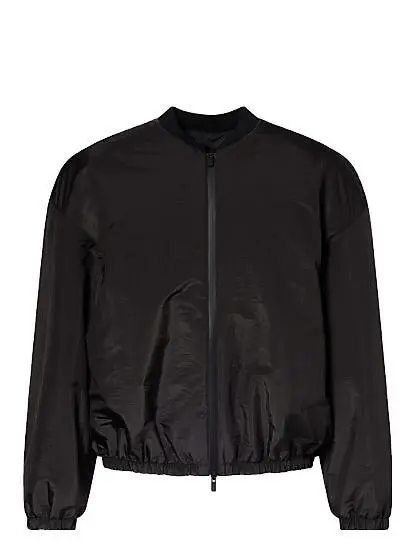 Fear Of God Brand-patch Padded Shell Bomber Jacket - Off Black