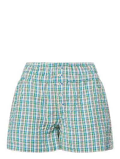 DAMSON MADDER Checked Cotton Shorts - Multi