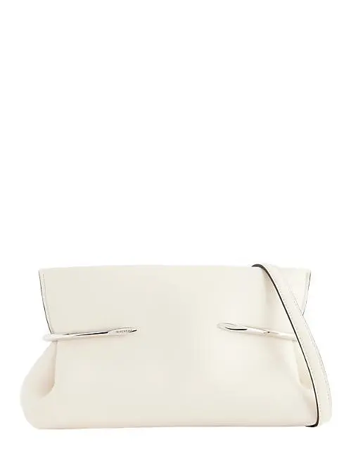 Givenchy Pinch Soft Leather Clutch - Cream
