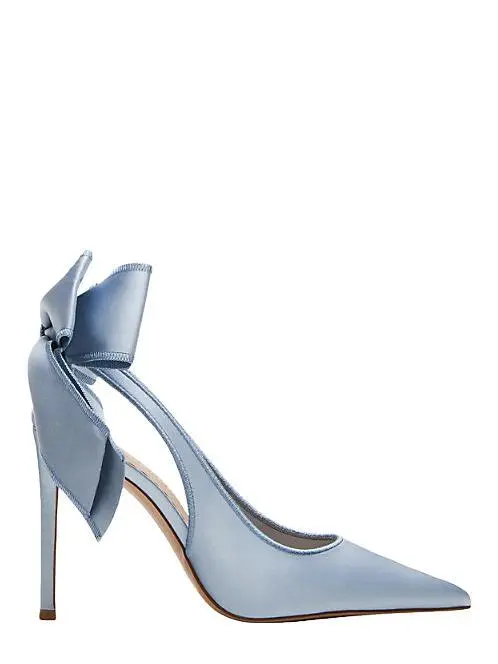 Steve Madden Teacup Heeled Satin Courts - Blue