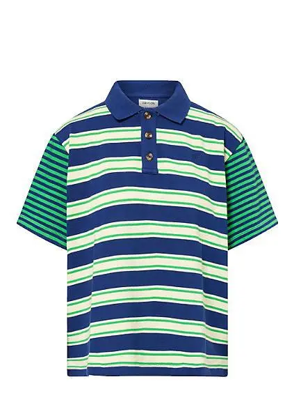 DAMSON MADDER Zia Striped Cotton Rugby Shirt - Multi