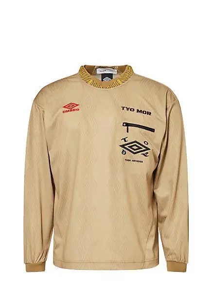 TOGA VIRILIS X Umbro Logo-embellished Woven Top - Beige