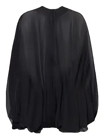 Rick Owens Luxor Sheer Silk Cape - Black