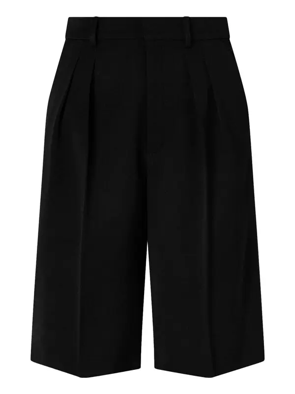 Saint Laurent Wool Straight-leg Capri Pants - Black