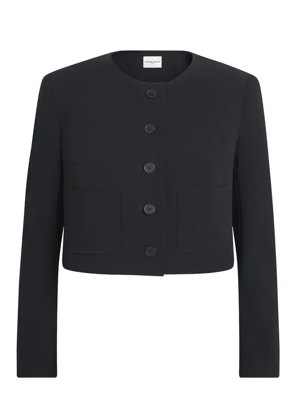 Claudie Pierlot Round-neck Relaxed Jacket - Black