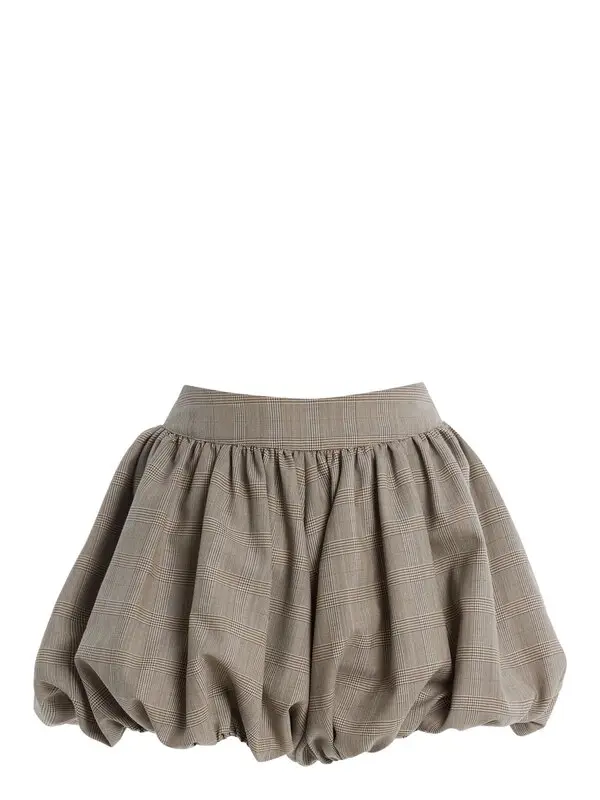 THE FRANKIE SHOP Alina Plaid Wool-blend Shorts - Grey