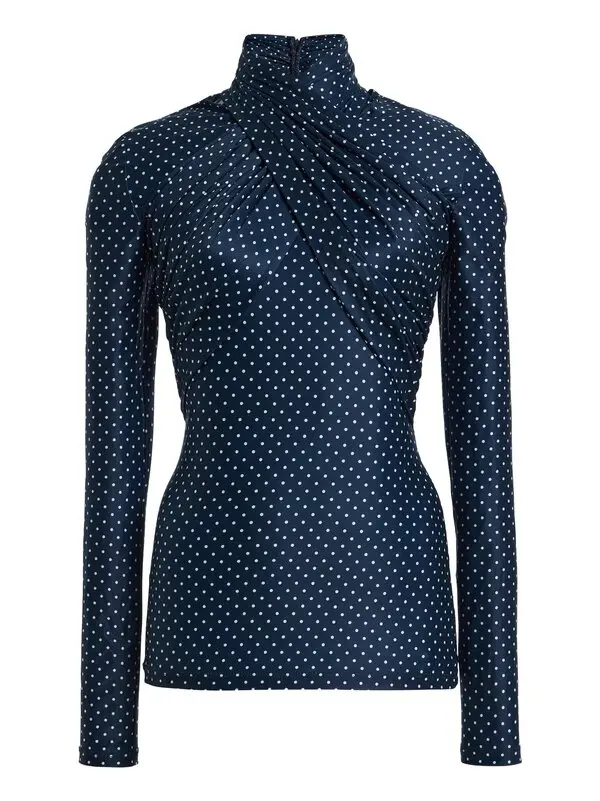 Françoise Odessa Draped Top - Blue