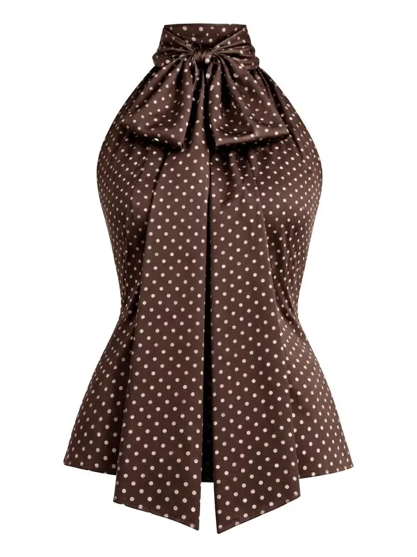 Françoise Susan Silk Top - Brown