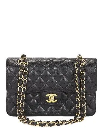 Chanel Caviar Small Classic Double Flap Bag - Black
