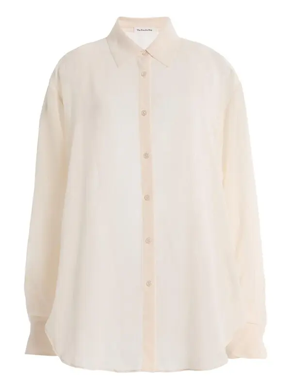 THE FRANKIE SHOP Peri Georgette Shirt - Ivory