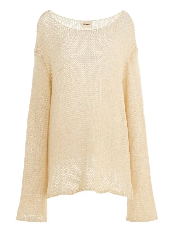 Khaite Davet Silk-blend Knit Top - Ivory